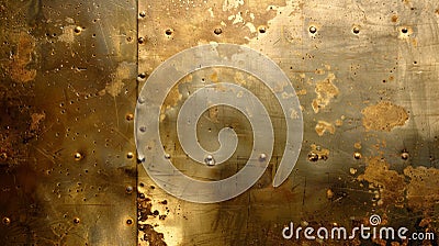 Riveted Gold Metal Panels With Vertical Seams Stock Image ...