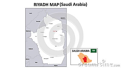 Riyadh Map. Political Map Of Riyadh. Riyadh Map Of Saudi Arabia With ...