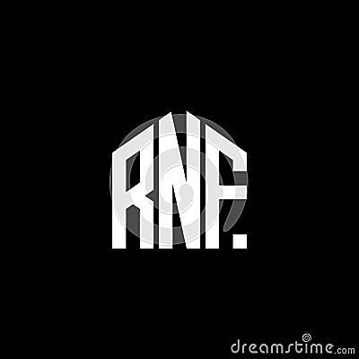 RNF Letter Logo Design On BLACK Background. RNF Creative Initials ...