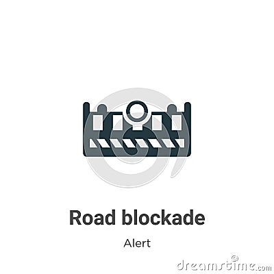 Road Blockade Vector Icon On White Background. Flat Vector Road ...
