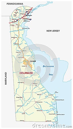 Road Map Delaware Stock Photo | CartoonDealer.com #73673442
