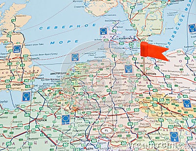 Europe road map stock vector. Illustration of background - 44159810