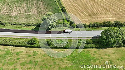 Road Resurfacing Aerial View of Surface Dressing Micro Asphalt Process ...