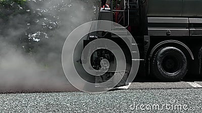 Road Resurfacing Using Bitumen Micro Asphalt Surface Dressing Stock ...
