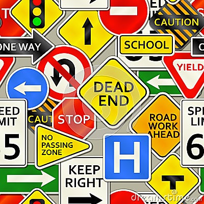 Road Sign Background Cartoon Vector | CartoonDealer.com #30769421
