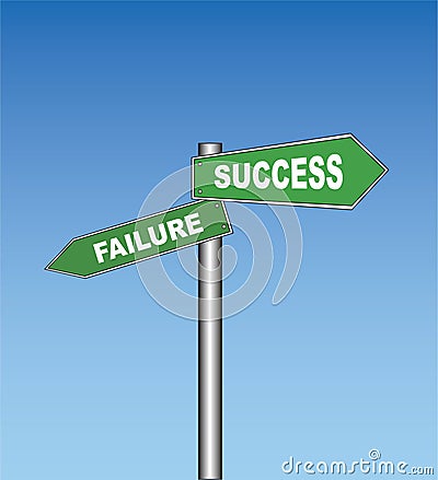 Road Sign: Failure / Success Stock Image | CartoonDealer.com #943399