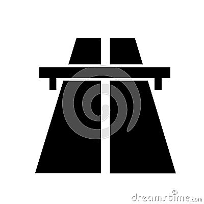 Road Sign Indicating A Toll Road Or Motorway. Cartoon Vector ...