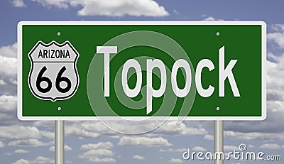 Road Sign For Topock Arizona On Route 66 Royalty-Free Stock Photography ...