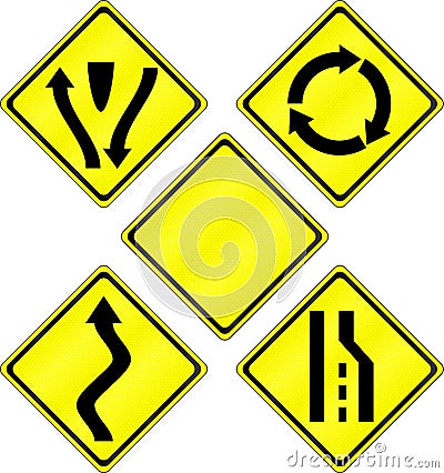 Road Signs Cartoon Vector | CartoonDealer.com #17258373