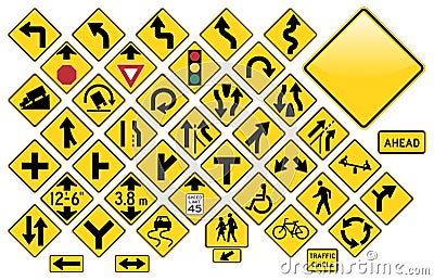 Road Signs Cartoon Vector | CartoonDealer.com #9013685