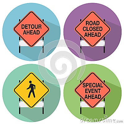 Road Signs Cartoon Vector | CartoonDealer.com #41626069