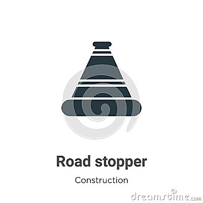 Road Stopper Vector Icon On White Background. Flat Vector Road Stopper ...
