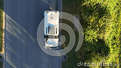 Aerial View of a Road Sweep on a Road in the UK Stock Video - Video of ...