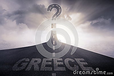 Road With Word Of Greece And Question Mark Stock Image | CartoonDealer ...