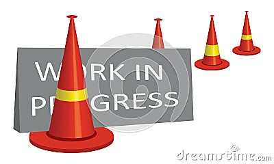 Roadblock Cartoon Vector | CartoonDealer.com #23932577