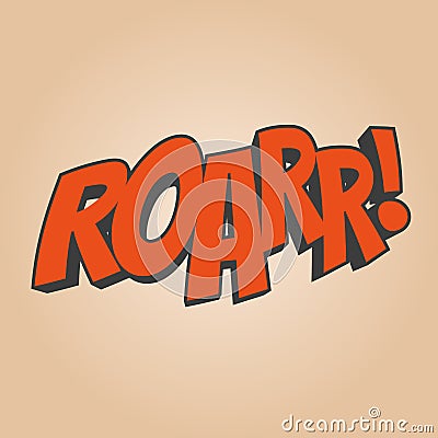 Roar Cartoon Sound Royalty Free Stock Image - Image: 33938916