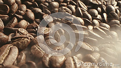 From Roasting Coffee Beans, Soft Diffuse Smoke Emanating from Roasted ...