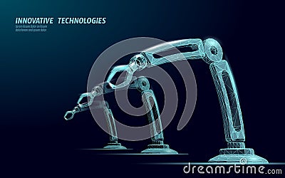 Robot Arm Low Poly Manipulator. Part Construct Assembly Triangle Shape ...