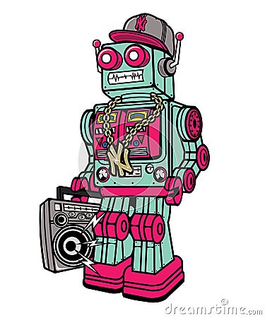 Robot Boombox Royalty-Free Stock Photography | CartoonDealer.com #323150483
