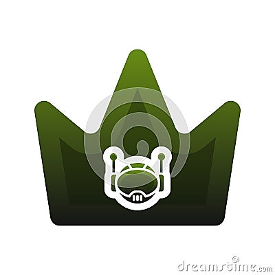 Robot Crown Gradient Logo Design Modern Template Icon Vector ...