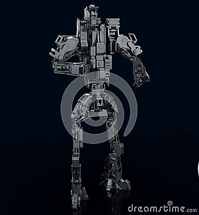 Robot 3d Model, 3d Render, Sci-fi Mech, Future Space Android Stock ...