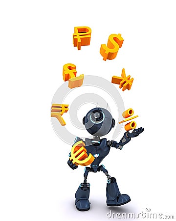 Robot Juggling Balls Royalty-Free Stock Photo | CartoonDealer.com #41984481