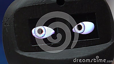 Robot Model with Liquid Crystal Display, LCD Eyes, Future Technology ...