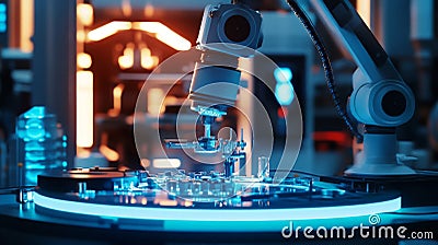 Robotic Arm Precision Assembly Manufacturing Process Royalty-Free Stock ...