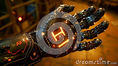 Robotic Hand With Hi Letters Signifying Emerging Artificial ...