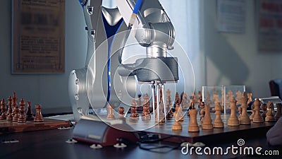 Artificial Intelligence Concept. Innovative Modern Robotic Arm Playing ...