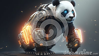 Robotic Panda 3d Art Stock Image | CartoonDealer.com #269988607