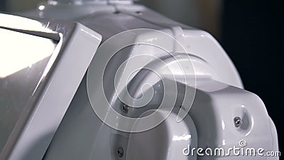 Robotic Shoulder and Chest. Robot Body Detail in Motion. 4K. Stock ...