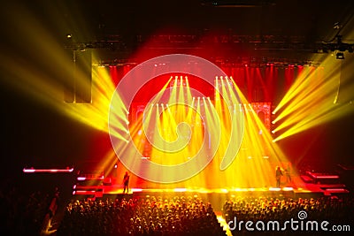 On rock concert. Light show. - Stock Image - Everypixel