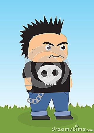 Rocker Cartoon Character Vector Illustration | CartoonDealer.com #69355232