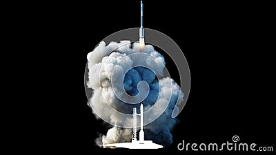 Rocket Launch Animation. Isolate. Alpha Matte. Space Launch System ...