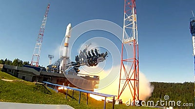 Rocket on the Launch Ramp stock footage. Video of industry - 185900440
