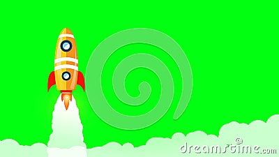 Rocket Launch,ship with Smoke on Green Screen Stock Footage - Video of ...