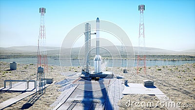 Rocket before the Start Animation. Space Launch System. Realistic 4k ...