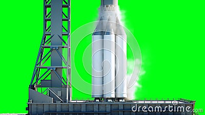 Rocket before the Start Animation. Space Launch System. Realistic 4k ...