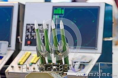 Rockets Weapons, Against The Backdrop Of The Rocket Launch Control ...