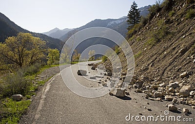 Rocks On The Road Royalty Free Stock Image - Image: 773336