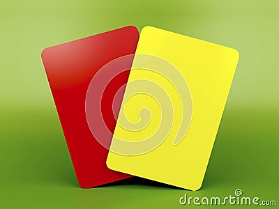 Rode En Gele Kaarten Stock Illustratie - Afbeelding: 42148463