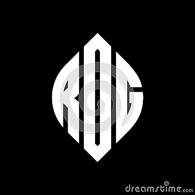 ROG Circle Letter Logo Design With Circle And Ellipse Shape. ROG ...