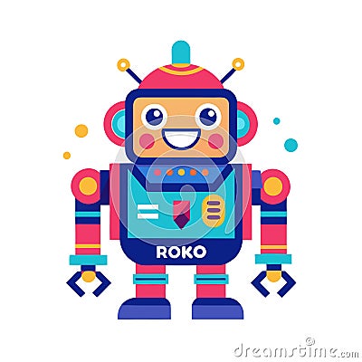 Roko The Radical Robot Unique Artwork Cartoon Vector | CartoonDealer ...
