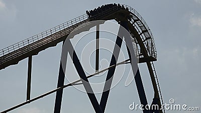 Roller Coasters, Climbing, Rides, Amusement Parks Stock Footage - Video ...