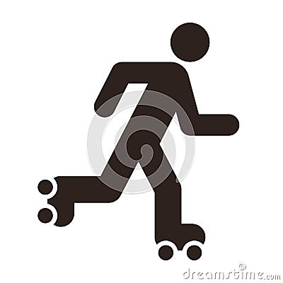 Roller Skate Icon, Inline Skating Sign Stock Image | CartoonDealer.com ...