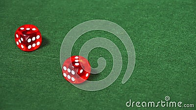 Rolling the double dice stock footage. Video of spotted - 131627450