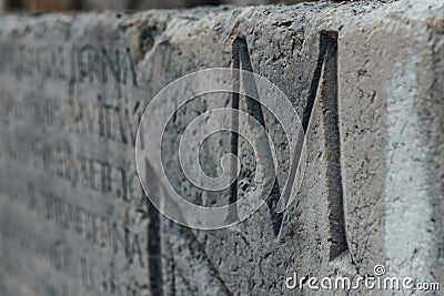 Roman Capital Letters On The Stone Royalty-Free Stock Photography ...