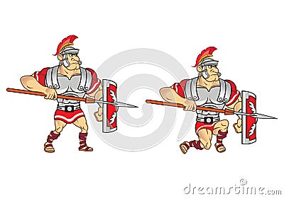Roman Soldier Game Sprite stock vector. Illustration of attacked - 55907845