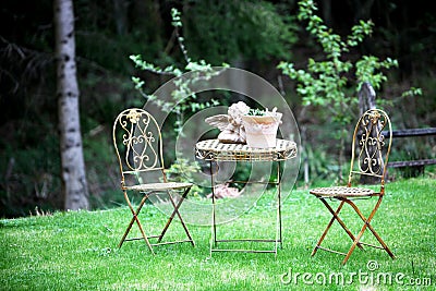 Romantic Garden Patio Royalty Free Stock Photos - Image: 14111098